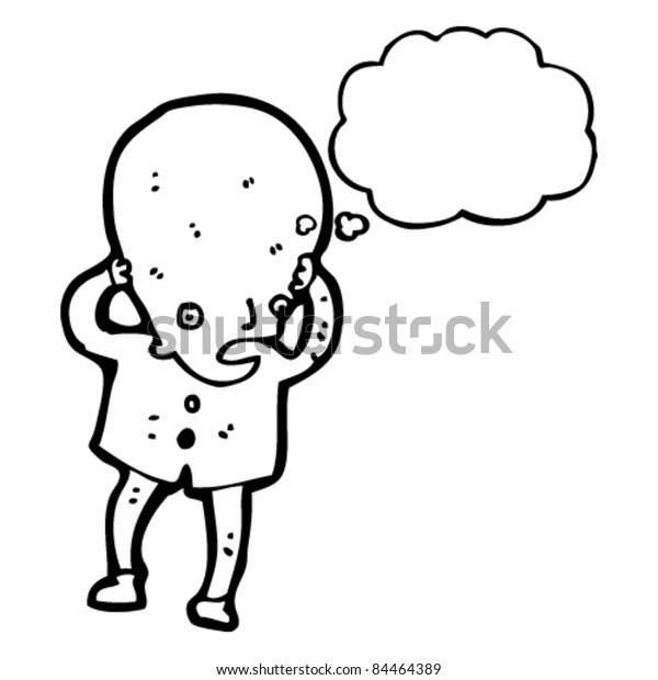 Cartoon Swollen Head Man Stock Vector (Royalty Free) 84464389