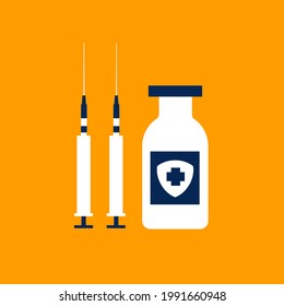 Cartoon Syringe Medication Bottle Stock Vector (Royalty Free ...