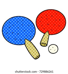 Cartoon Table Tennis Bats Stock Vector (Royalty Free) 729886261 ...