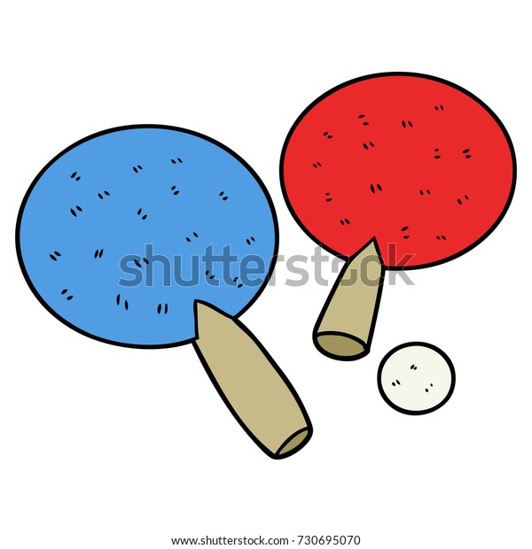Cartoon Table Tennis Bats Stock Vector (Royalty Free) 730695070 ...