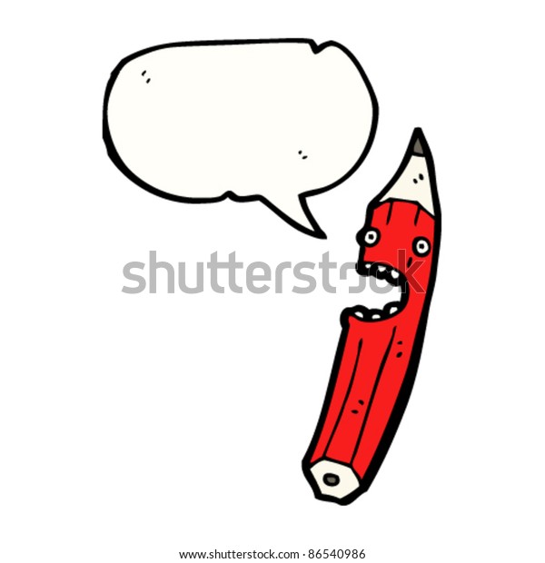 Cartoon Talking Pencil Stock Vector (Royalty Free) 86540986 | Shutterstock