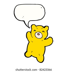 Cartoon Talking Teddy Bear Stock Vector (Royalty Free) 82423366 ...