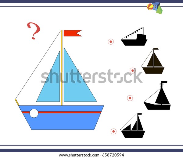 Cartoon Task Preschool Children Educational Activity Stock Vector ...