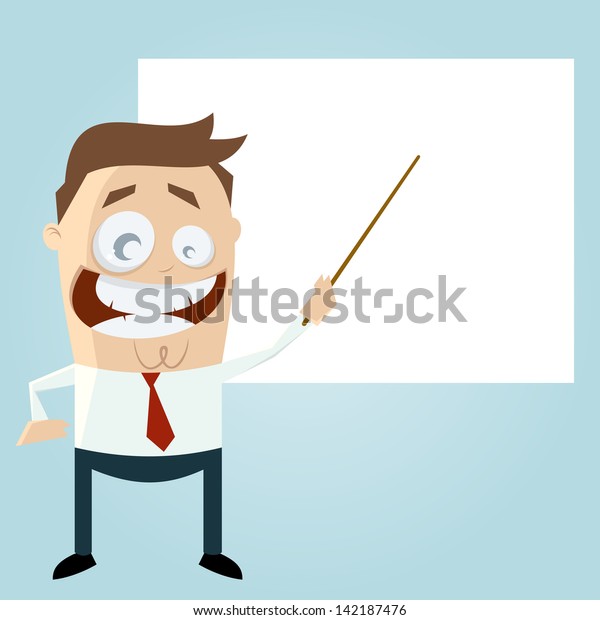 profesor de caricatura con una tabla: vector de stock (libre de ...