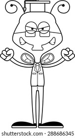Cartoon Teacher Fly Looking Angry Stock Vector (Royalty Free) 288686345 ...