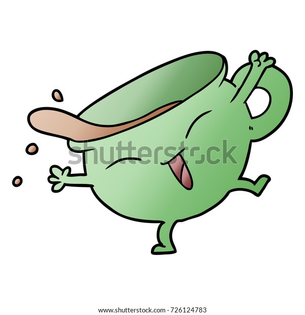 Cartoon Teacup Dancing Stock Vector (Royalty Free) 726124783 | Shutterstock