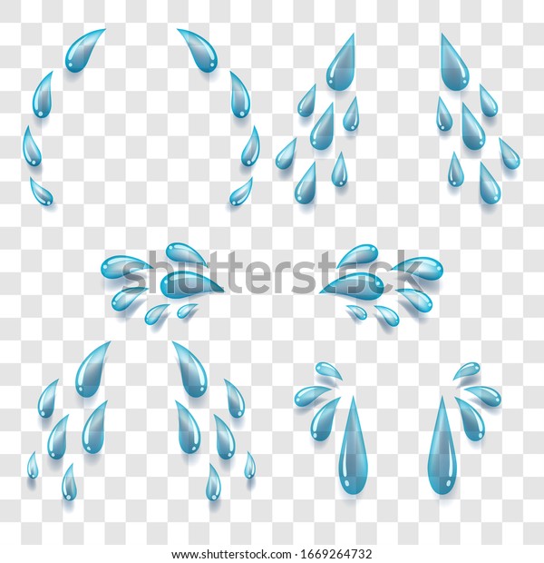 Cartoon Teardrops 3d Tears Streams On Stock Vector (Royalty Free ...