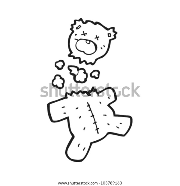 Cartoon Teddy Bear Head Ripped Off Stock Vector (Royalty Free) 103789160