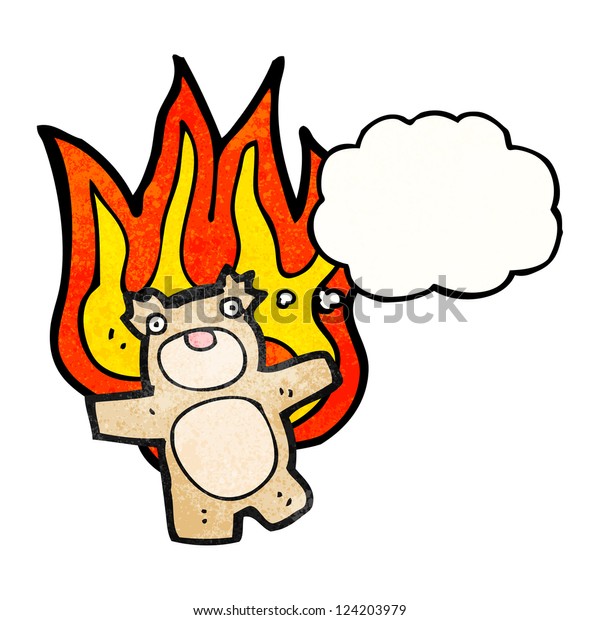Cartoon Teddy Bear On Fire Stock Vector (Royalty Free) 124203979 ...