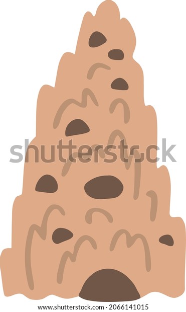 Cartoon Termite Hill Handdrawn African Termite Stock Vector (Royalty ...