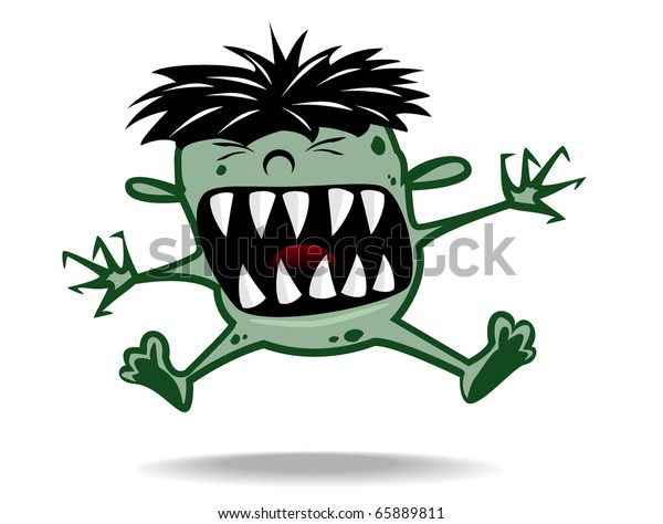 Cartoon Terrible Monstervector 8 Stock Vector (Royalty Free) 65889811
