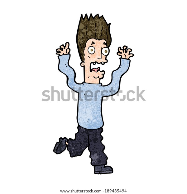 Cartoon Terrified Man Stock Vector (Royalty Free) 189435494 | Shutterstock