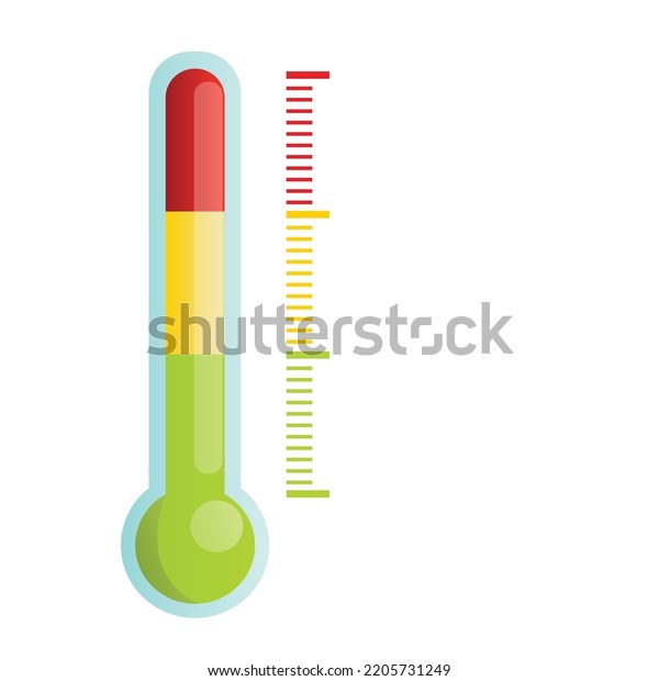Cartoon Thermometer Graphic Icon Vector Illustration Stock Vector ...