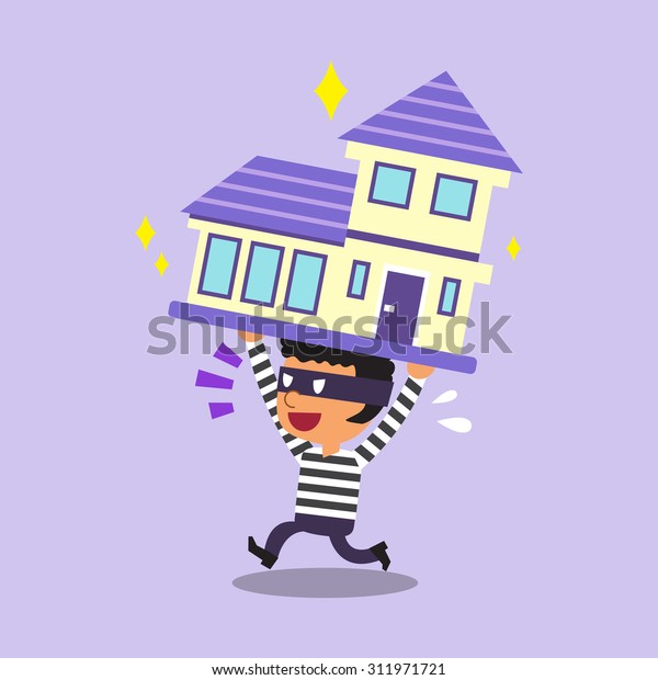Cartoon Thief Stealing House Stock Vector (Royalty Free) 311971721 ... Cartoon Thief Stealing House Stock Vector (Royalty Free) 311971721 ...