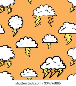 Cartoon Thunder Background Stock Vector (Royalty Free) 334096886