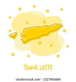 Cartoon Timor Leste Map: เวกเตอร์สต็อก (ปลอดค่าลิขสิทธิ์) 1327406684 ...
