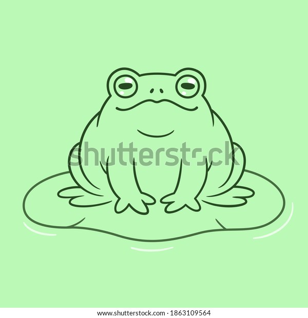Cartoon Toad Drawing Funny Toad Sitting Stock Vector (Royalty Free ...