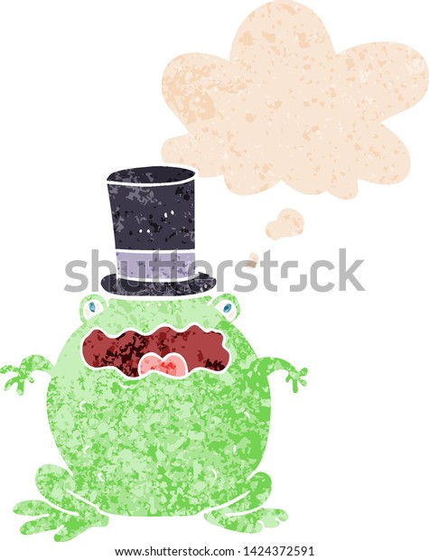 Cartoon Toad Wearing Top Hat Thought Stock Vector (Royalty Free ...