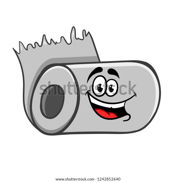 Cartoon Toilet Paper Roll Vector Illustration Stock Vector (Royalty ...