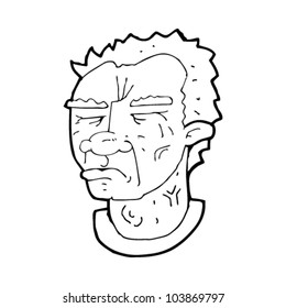 Cartoon Tough Guy Face Stock Vector (Royalty Free) 103869797 | Shutterstock