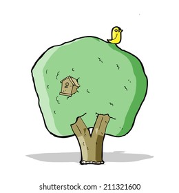 Cartoon Tree Birdhouse Stock Vector (Royalty Free) 211321600 | Shutterstock