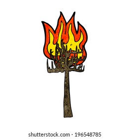 Cartoon Tree On Fire Stock Vector (Royalty Free) 198683315 | Shutterstock