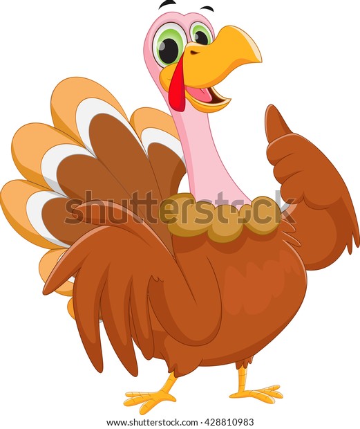 Cartoon Turkey Giving Thumb Stock Vector (Royalty Free) 428810983 ...