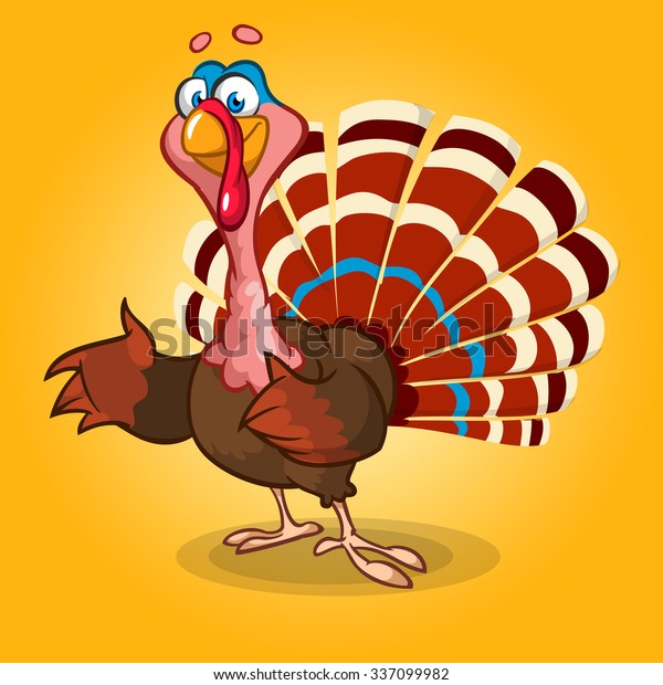 Cartoon Turkey Waving Vector Grouped Easy Stock Vector (Royalty Free ...
