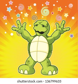 Cartoon Turtle Yelling Surprise Stock Vector (Royalty Free) 136799633 ...