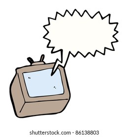 Cartoon Tv Speech Bubble Stock Vector (Royalty Free) 86138803 ...