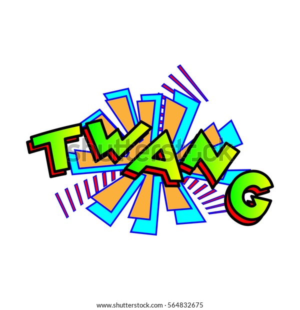 Cartoon Twang Colorful Text Caption Illustration Stock Vector (Royalty ...