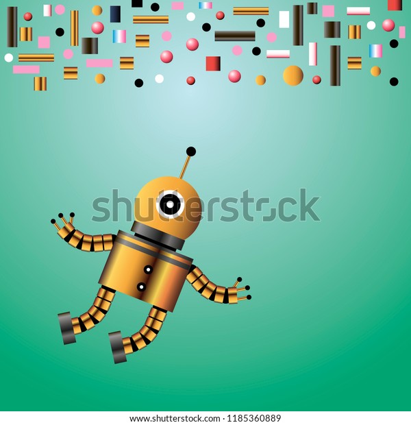 Cartoon Underwater Robot Vector Diver Abstract Stock Vector (Royalty ...