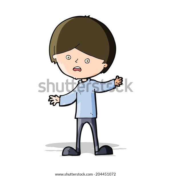 Cartoon Unhappy Boy Stock Vector (Royalty Free) 204451072 | Shutterstock