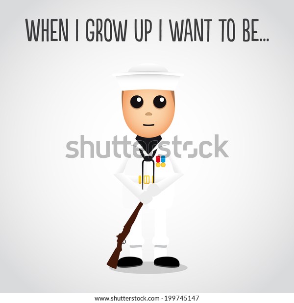 Cartoon Us Navy Parade Stock Vector (Royalty Free) 199745147 | Shutterstock