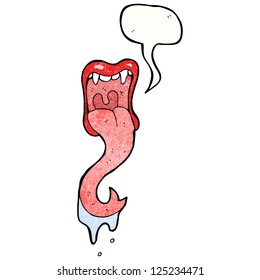 Vampire Lips Drooling Tongue Cartoon Stock Vector (Royalty Free ...
