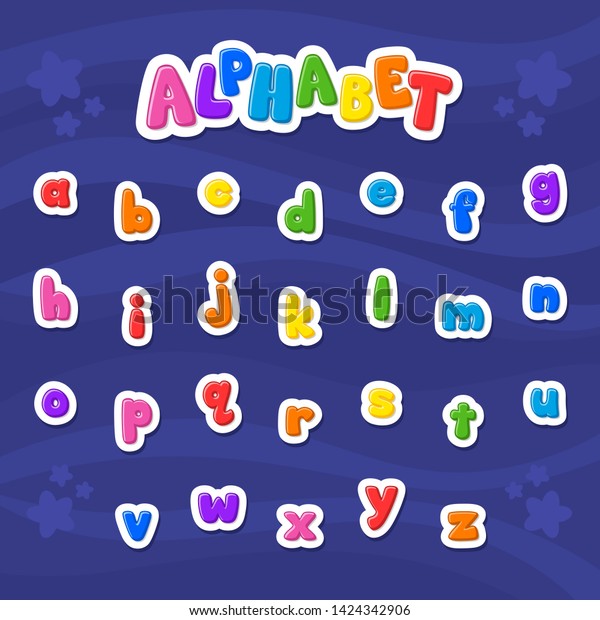 Cartoon Vector Alphabet Small Letter Font Stock Vector (Royalty Free ...
