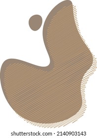 Cartoon Vector Brown Paint Blob Stock Vector (Royalty Free) 2140903143 ...