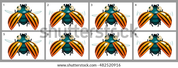 Cartoon Vector Colorado Potato Beetle Animation Stock Vector (Royalty ...
