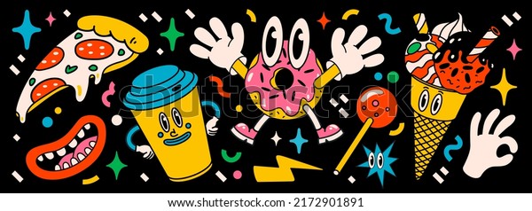 Cartoon Vector Comic Characters Crazy Cartoons Stock Vector (Royalty ...