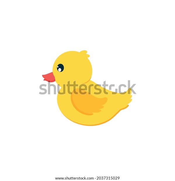 Cartoon Vector Cute Yellow Rubber Duck Stock Vector (Royalty Free ...