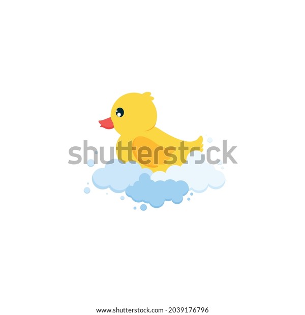Cartoon Vector Cute Yellow Rubber Duck Stock Vector (Royalty Free ...