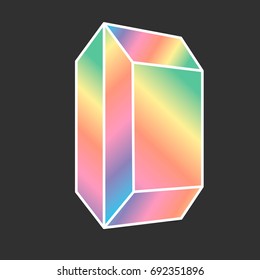 Cartoon Vector Diamond Icon Rainbow Color Stock Vector (Royalty Free ...