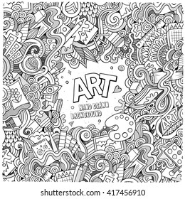 Cartoon Vector Doodles Hand Drawn Art Stock Vector (Royalty Free ...