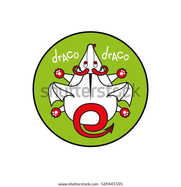 Cartoon Vector Dragon Draco Top View Stock Vector (Royalty Free ...