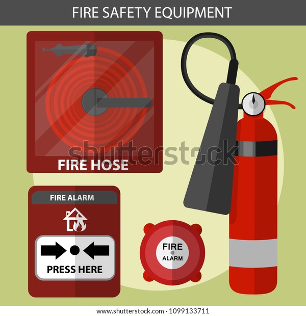 Cartoon Vector Fire Safety Equipment Fire Stock Vector (Royalty Free ...