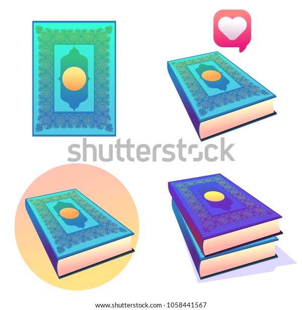 Cartoon Vector Holy Quran Bibble Muslim Stock Vector (Royalty Free ...
