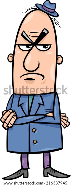 Cartoon Vector Illustration Angry Disgusted Funny: เวกเตอร์สต็อก (ปลอด ...