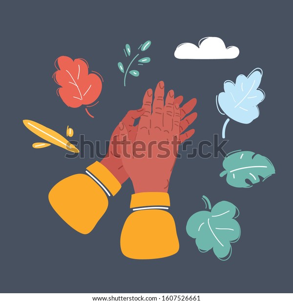 Cartoon Vector Illustration Applause Hands On Stock Vector (Royalty ...