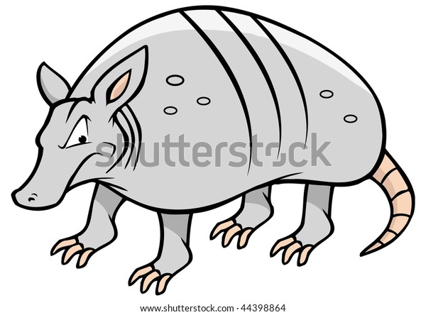 Cartoon Vector Illustration Armadillo Stock Vector (Royalty Free) 44398864