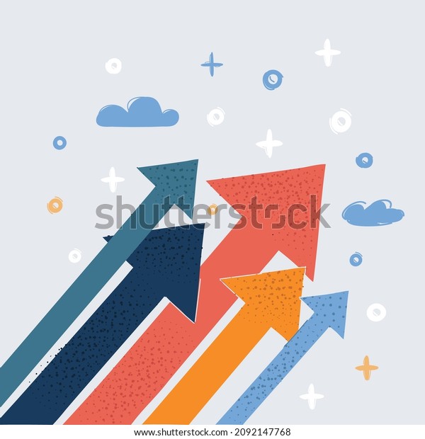 Cartoon Vector Illustration Vector Arrows Aim Stock Vector (Royalty Free) 2092147768 | Shutterstock
